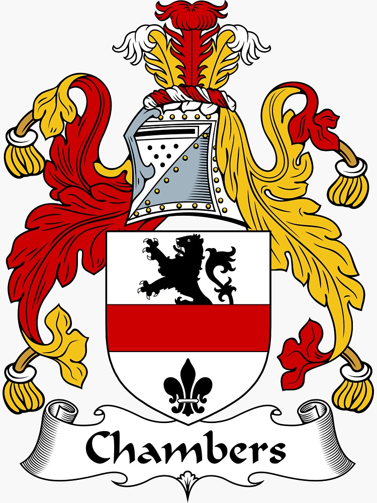 "Chambers Coat of Arms / Chambers Family Crest" Sticker for Sale by ...