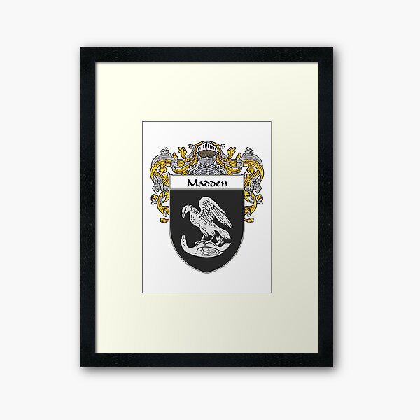 "Madden Coat of Arms/Family Crest" Framed Art Print for Sale by ...