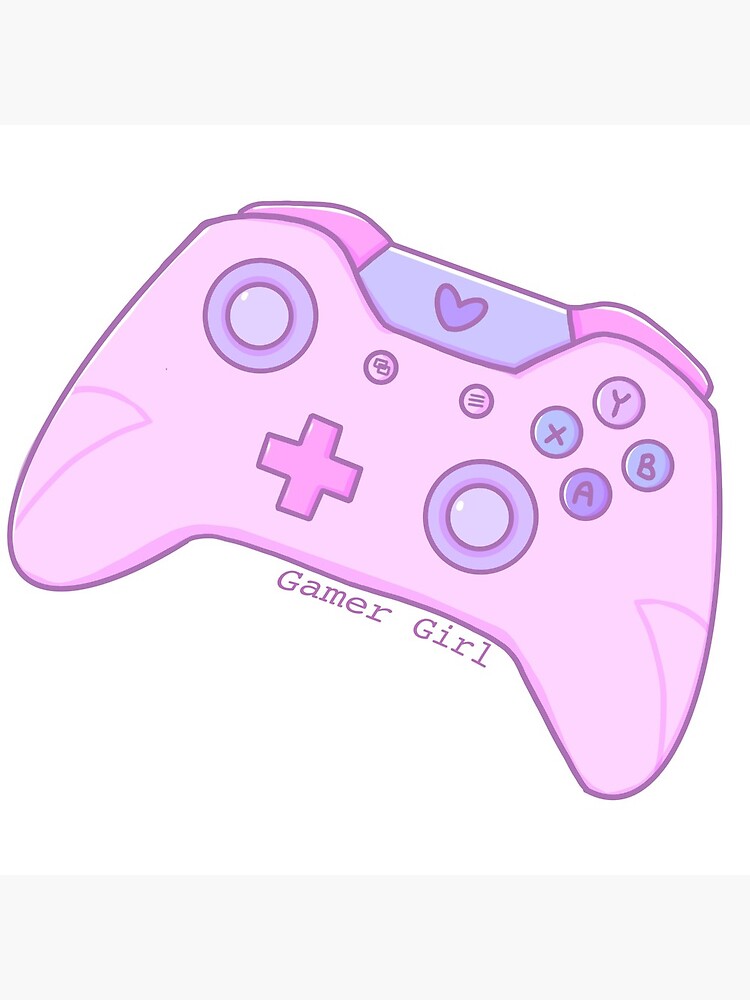 "Kawaii Gamer Girl Controller Sticker" Photographic Print for Sale by ...