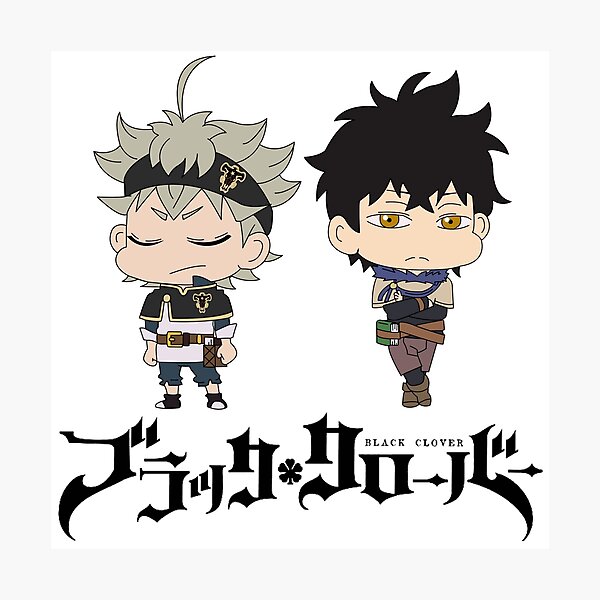 "Black Clover Yuno Asta Chibi" Photographic Print by animebig | Redbubble