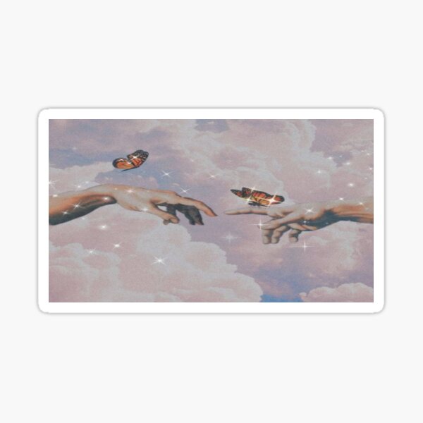 "aesthetic hands touching " Sticker for Sale by juleenator | Redbubble
