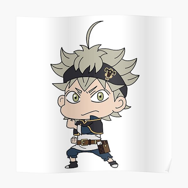 "Black Clover Asta Chibi" Poster by animebig | Redbubble