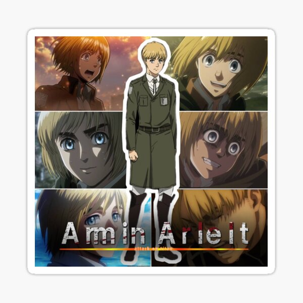 "Armin Arlelt Attack on Titan Final season cute" Sticker for Sale by ...