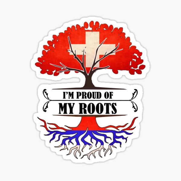 "I'm proud of my roots" Sticker by Srbi | Redbubble