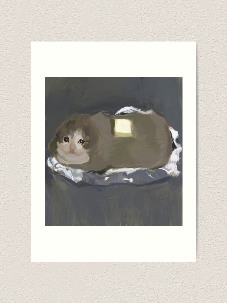 "Crying Butter Cat Meme " Art Print by Sergiarts | Redbubble