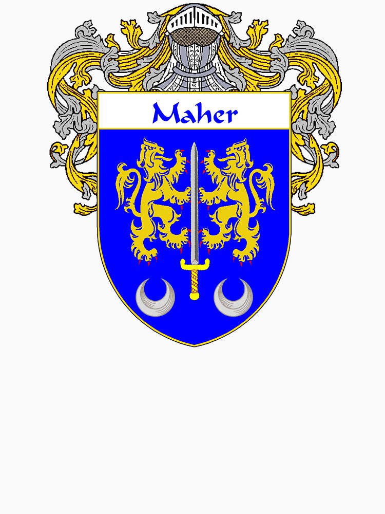 "Maher Coat of Arms/Family Crest" T-shirt for Sale by IrishArms ...