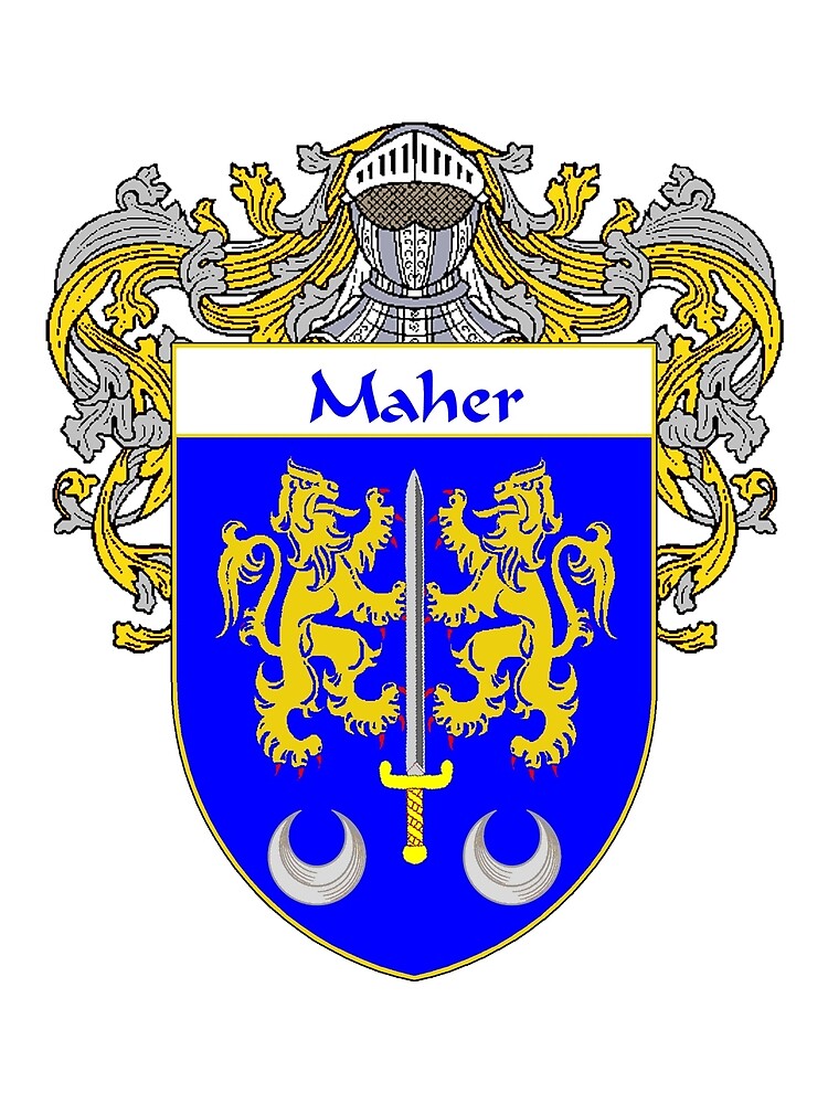 "Maher Coat of Arms/Family Crest" Canvas Print for Sale by IrishArms ...