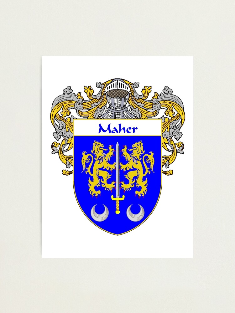 "Maher Coat of Arms/Family Crest" Photographic Print for Sale by ...