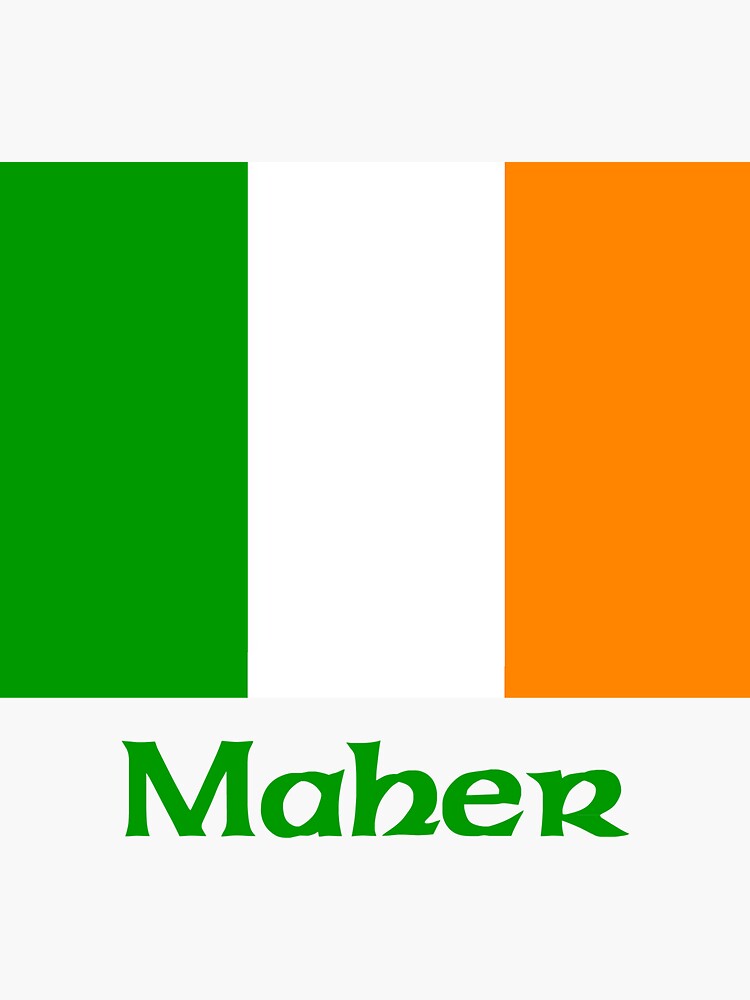 "Maher Irish Flag" Sticker for Sale by IrishArms | Redbubble