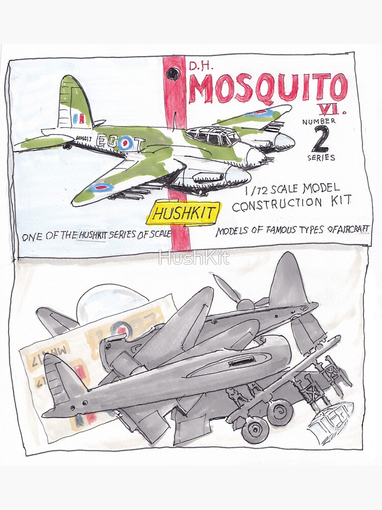 "DH Mosquito RAF kit design by Isaku Okabe for Hush-Kit " Sticker for ...