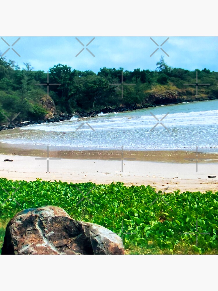 "Hawaii beach paradise at Hanalei Bay, Kauai | Hawaiian gifts" Sticker ...