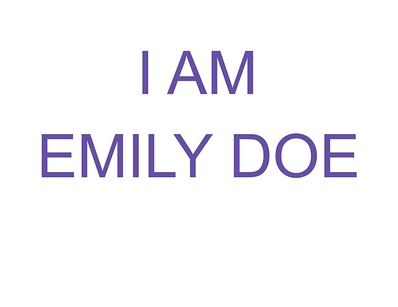 "I AM EMILY DOE" by Lisa Roberge | Redbubble