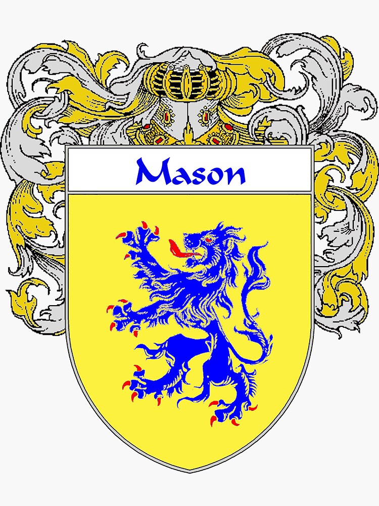Pegatina «Escudo de armas / Familia de Mason» de IrishArms | Redbubble