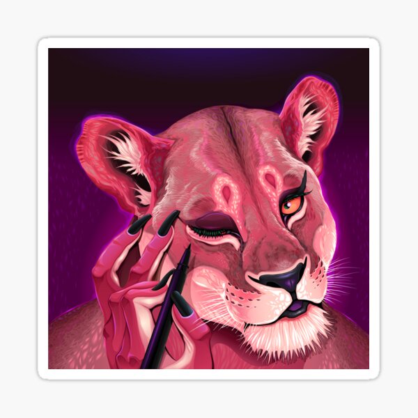 "Meaw" Sticker by Imakeyouhappy | Redbubble