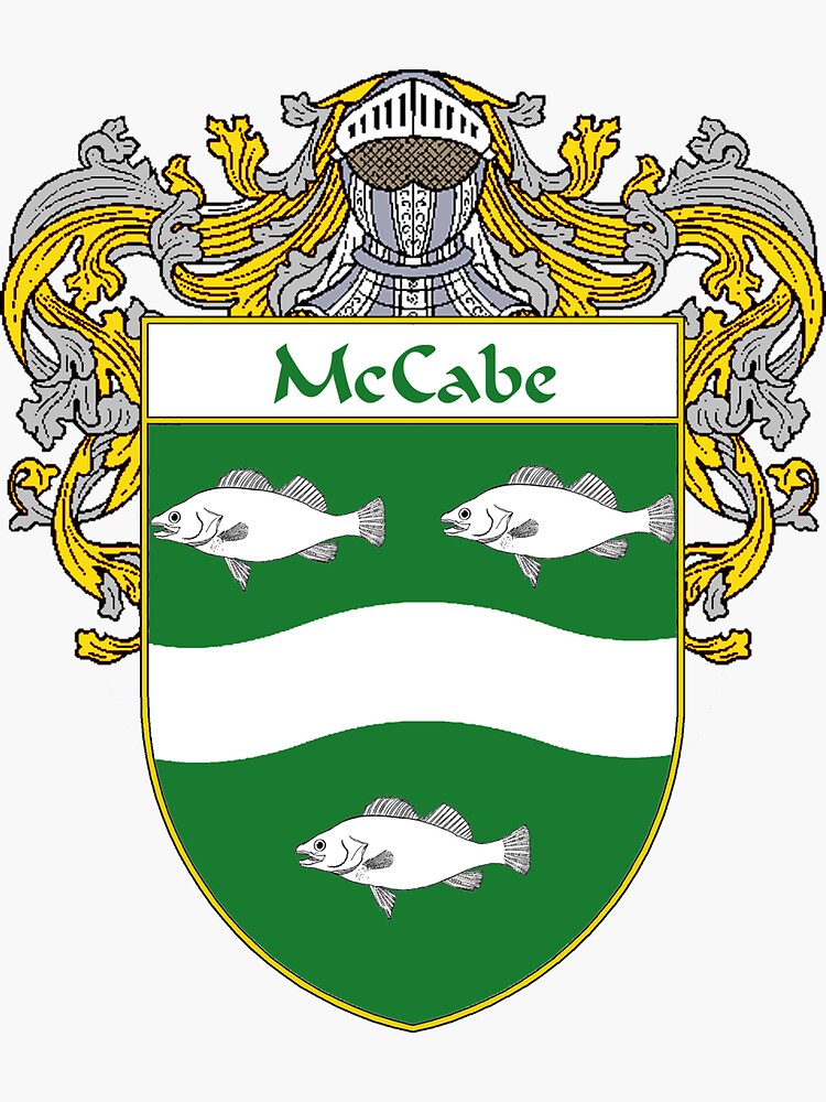 "McCabe Coat of Arms/Family Crest" Sticker for Sale by IrishArms ...