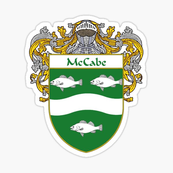 "McCabe Coat of Arms/Family Crest" Sticker for Sale by IrishArms ...