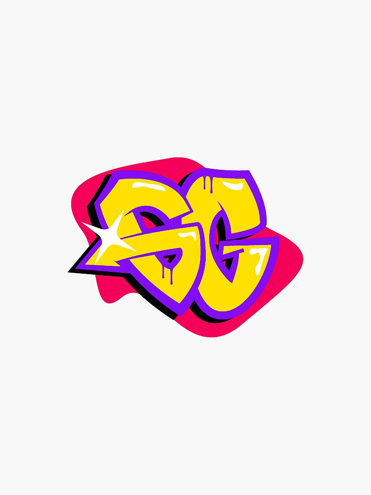"GG (Graffiti Style Artwork) (The Klotter Collection)" Sticker for Sale ...