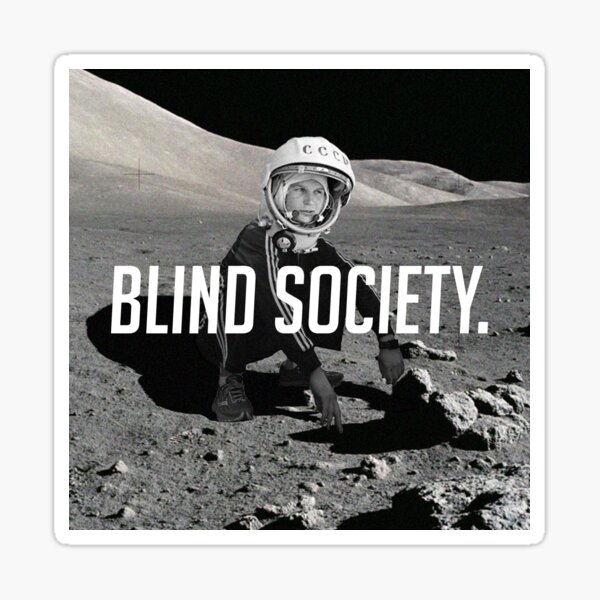 "Gopnik On The Moon Blind Society" Sticker for Sale by blindsociety ...