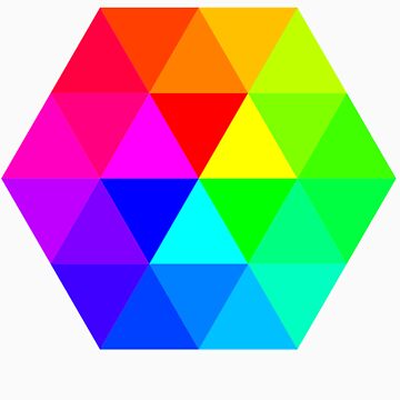 "colourful hexagon" Sticker for Sale by connor95 | Redbubble