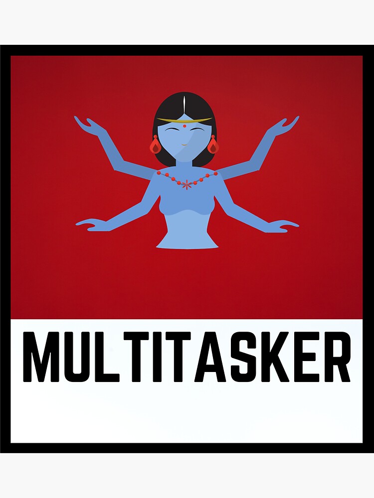 "Multitasker woman" Sticker by KushMerch | Redbubble