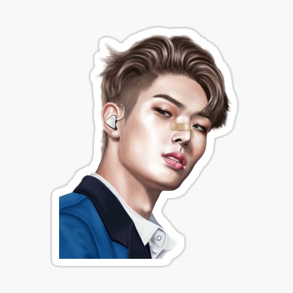 "Ateez Mingi" Sticker by ArtByYao | Redbubble
