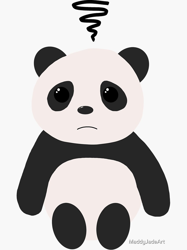 "Sad Baby Panda" Sticker by MaddyJadeArt | Redbubble