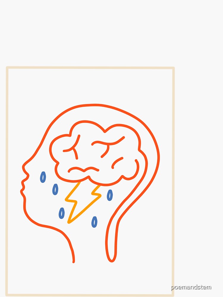 "Brainstorm" Sticker by poemandstem | Redbubble