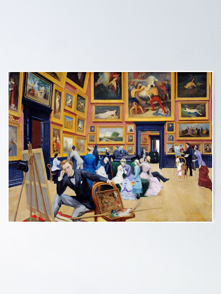 "View of the Interior of the Museum of Rouen in 1880 - Charles Angrand ...