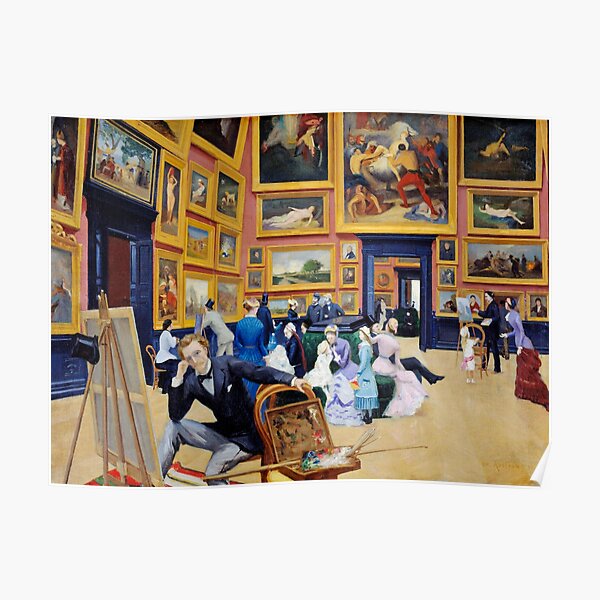 "View of the Interior of the Museum of Rouen in 1880 - Charles Angrand ...