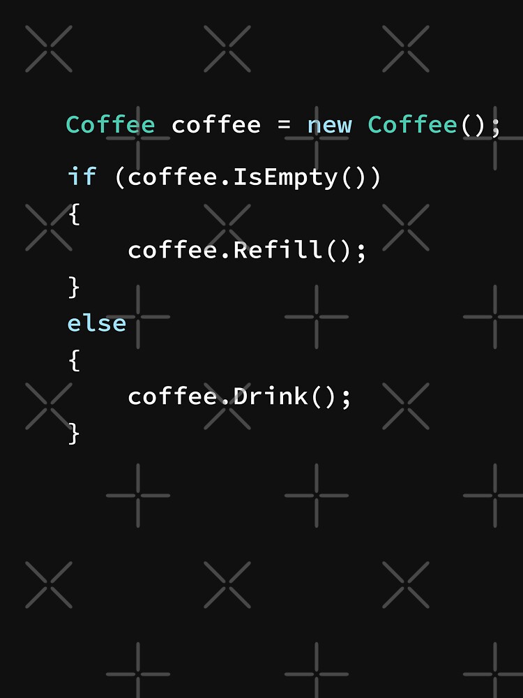 "If Coffee Is Empty Refill, else Drink in C# Programming Language, Programmer, Source Code ...