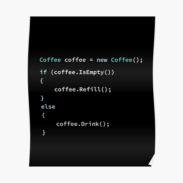 If Coffee Is Empty Refill Else Drink In C Programming Language Programmer Source Code