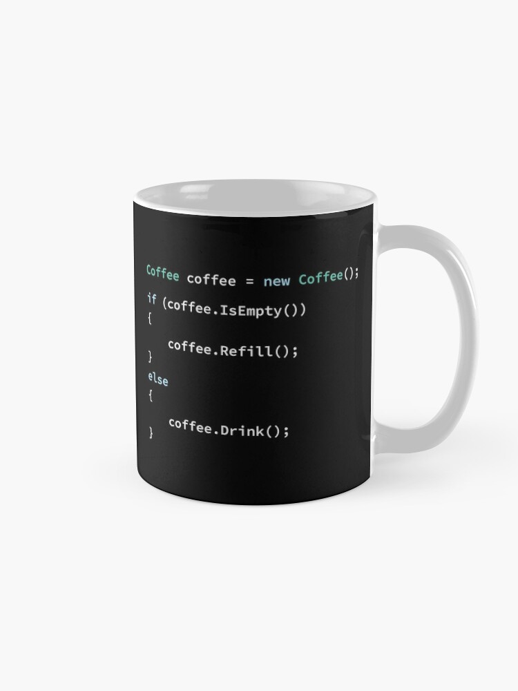 "If Coffee Is Empty Refill, else Drink in C# Programming Language, Programmer, Source Code ...