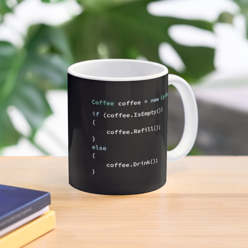 "If Coffee Is Empty Refill, else Drink in C# Programming Language, Programmer, Source Code ...
