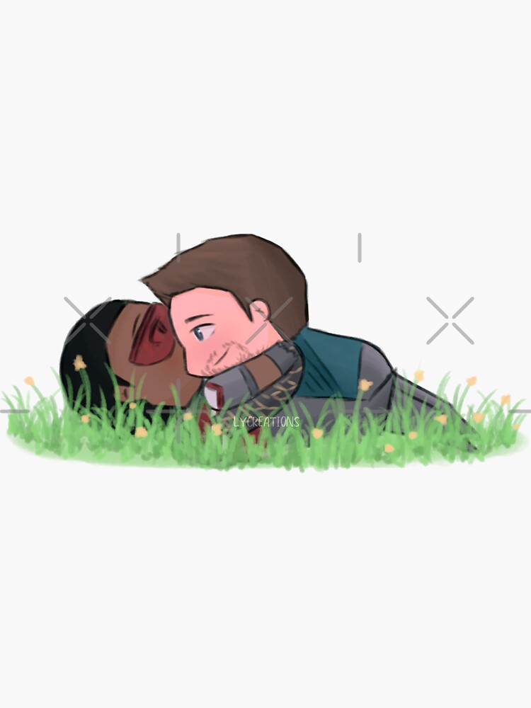 "Chibi Sam and Bucky (TFATWS) | Flowers" Sticker for Sale by ...