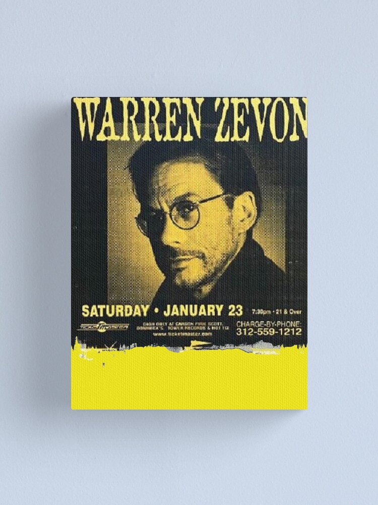 "Warren Zevon Vintage Concert Poster" Canvas Print for Sale by ...