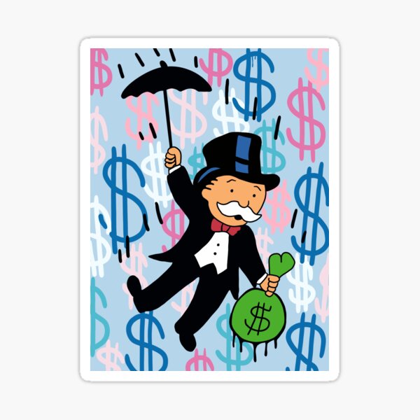 "monopoly man" Sticker for Sale by elizaadurkee | Redbubble
