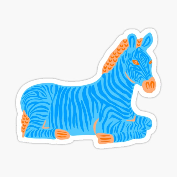 "preppy zebra" Sticker for Sale by elizaadurkee | Redbubble