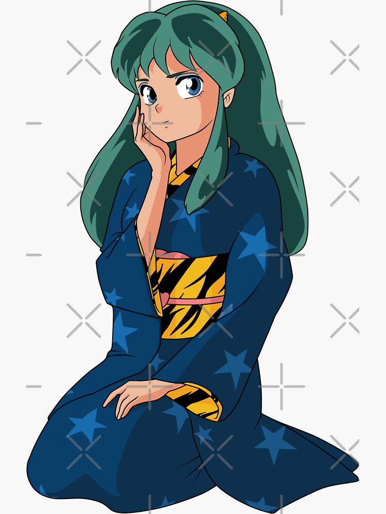 "Lum Yukata" Sticker for Sale by retoro-kun | Redbubble