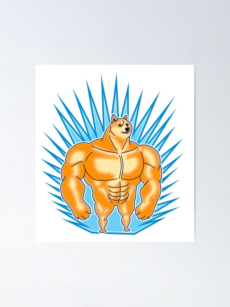 "Buff doge meme" Poster for Sale by Kikako234 | Redbubble