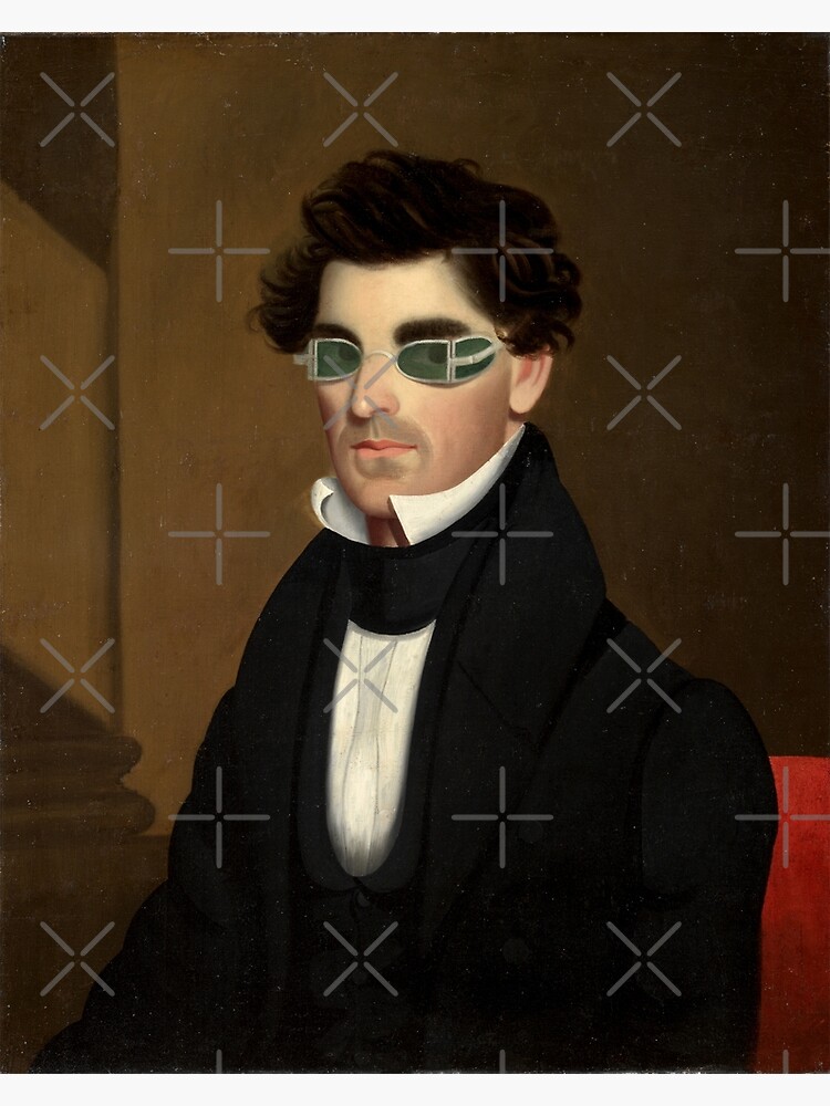 "Cyber nerd from the past | Vintage painting" Poster by FrogDesign ...