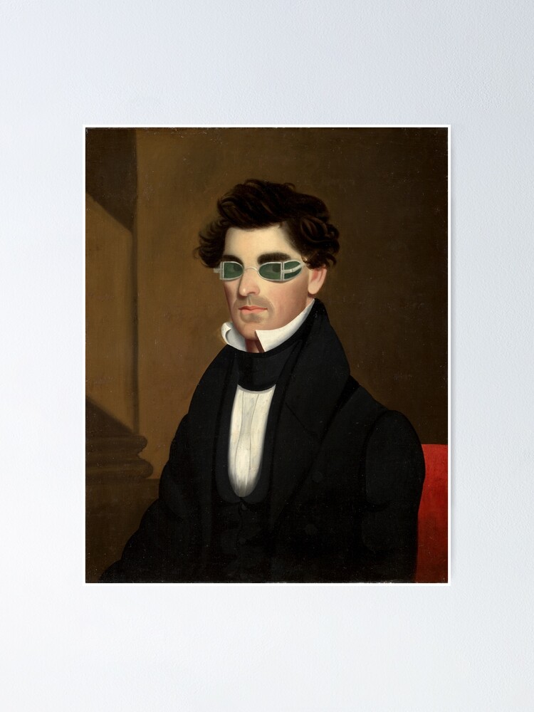 "Cyber nerd from the past | Vintage painting" Poster by FrogDesign ...