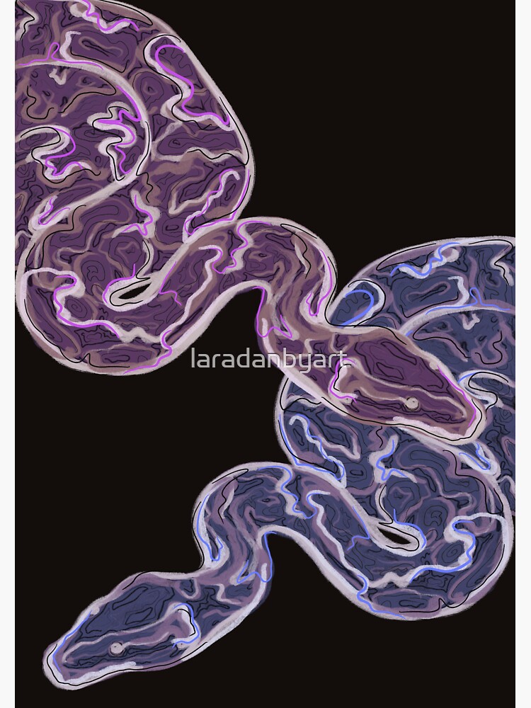 "Pink Snakes" Sticker for Sale by laradanbyart | Redbubble