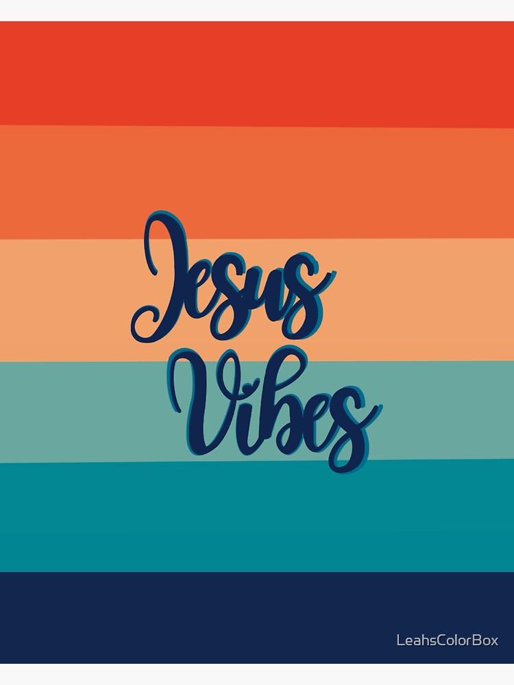 "Jesus Vibes Retro Stripes" Sticker for Sale by LeahsColorBox | Redbubble
