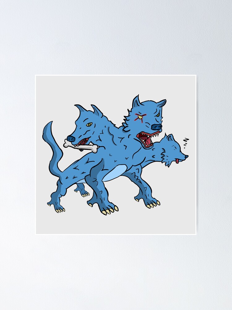 "Cerberus Drawing (Greek Mythology)" Poster by Heinos | Redbubble