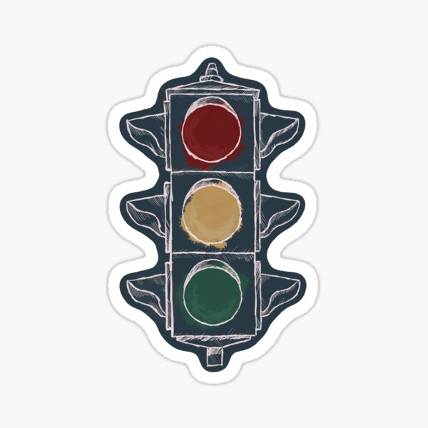 "traffic light" Sticker for Sale by BigScarlet | Redbubble