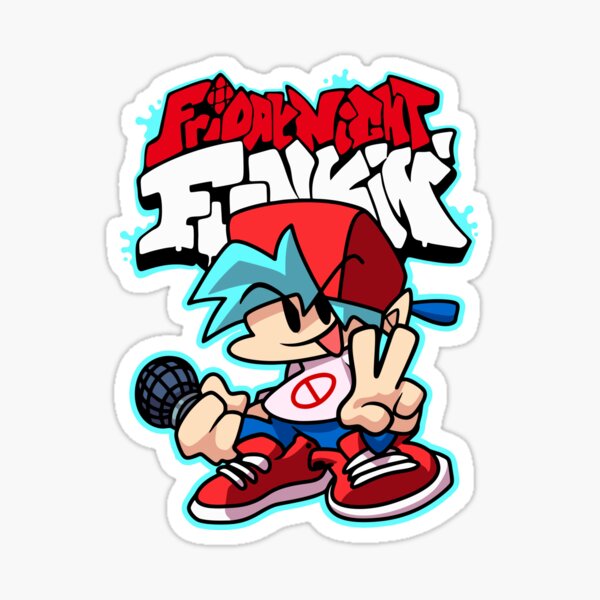 "Friday Night Funkin, Boyfriend" Sticker for Sale by excusememood ...