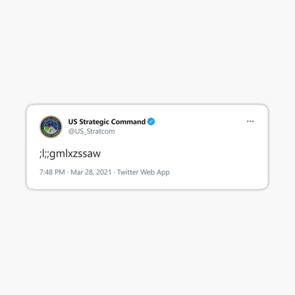 "US Strategic Command Meme ;l;;gmlxzssaw " Sticker for Sale by jaoafallas | Redbubble