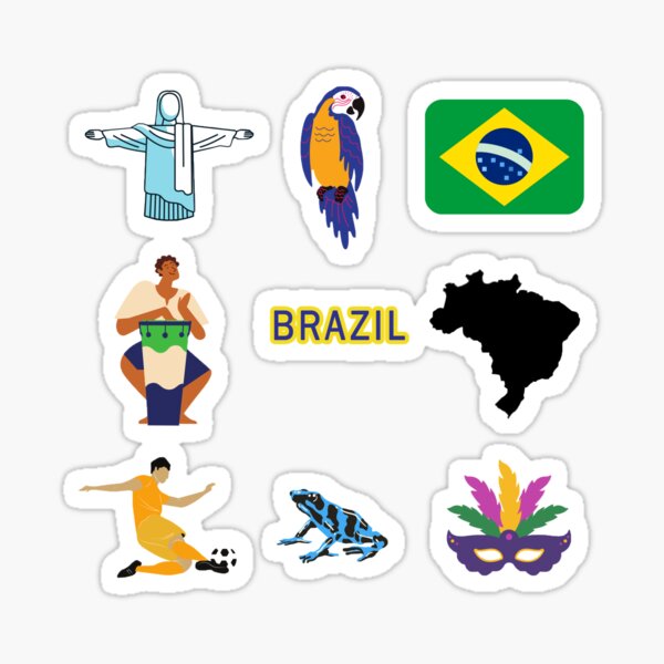"Brazil Medley" Sticker for Sale by janraydesigns | Redbubble