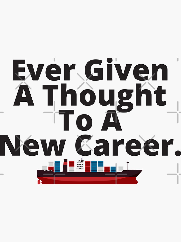 "Suez Canal Barge Stuck Fun" Sticker by Designs24U | Redbubble