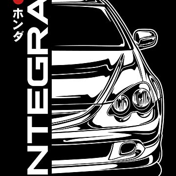 "Copy of Integra DC5 Type R Front View (White Print)" Poster for Sale ...